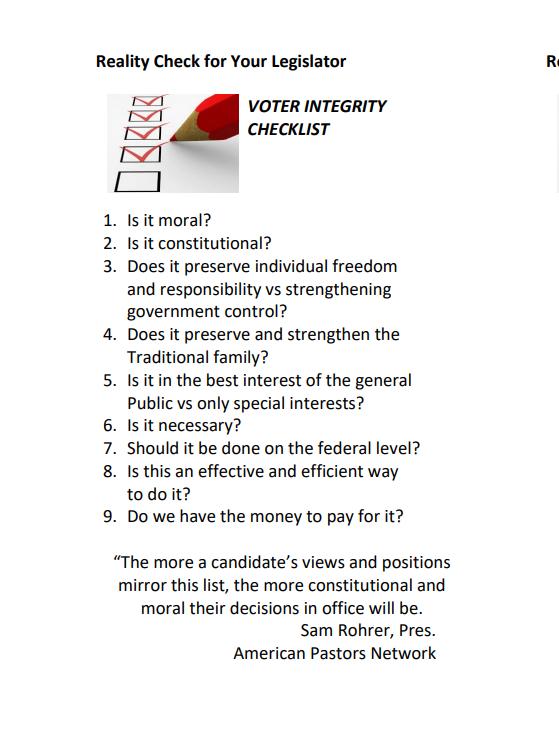 Election Voter Registration Resources for Churches